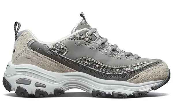 Sketchers D'lites Low Top Sneakers - Grey/beige