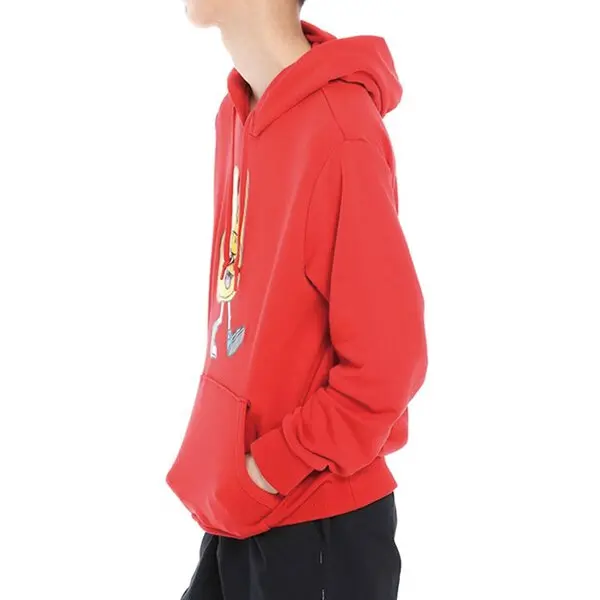 CONVERSE Finger Letter Print Hooded Drawstring Sweatshirt