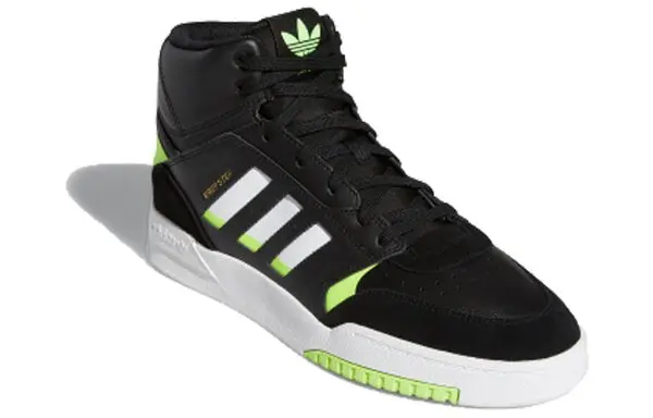 Adidas Originals Drop Step High Top Sneakers - Black/green