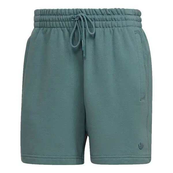 Adidas Originals C Short Ft Solid Color Lacing Sports Shorts - Green