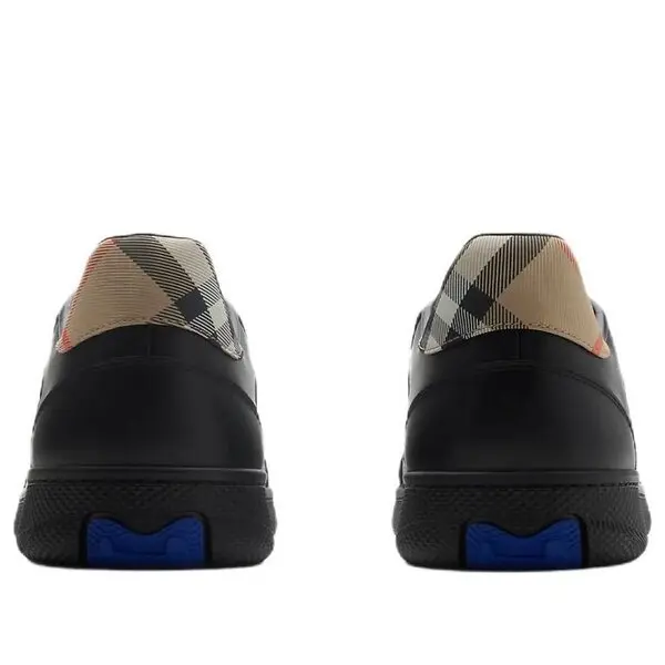 Burberry 26 Leather And Check Terrace Sneakers