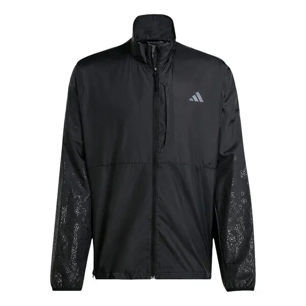 Adidas Tokyo Zip-up Jacket With Embossed Sleeves - Black