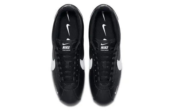 Nike Classic Cortez Premium 'swoosh' Sneakers - Black/white