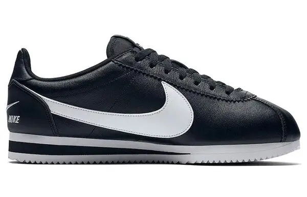 Nike Classic Cortez Premium 'swoosh' Sneakers - Black/white
