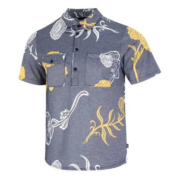 Nike Skateboard Full Print Casual Short Sleeve Shirt Blue - Multi-color