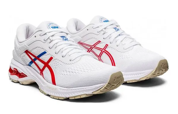 Asics Gel-kayano 26 "retro Tokyo" Athletic Shoes - White/blue/red