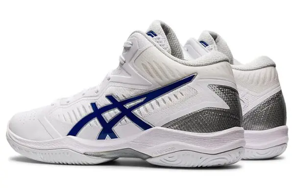 Asics Mid Top Basketball Sneakers - White/blue