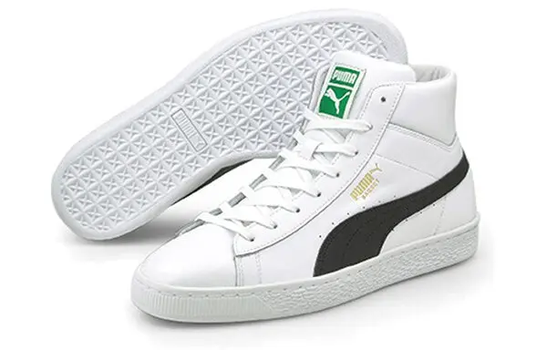 PUMA Basket Mid Xxi Lace-up Sneakers - White/black