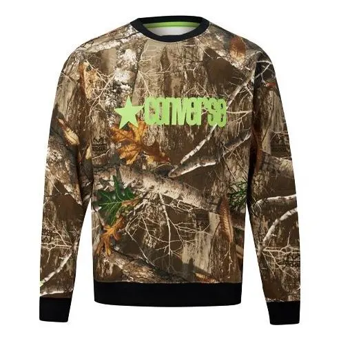 CONVERSE Retro Pattern Logo Round Neck Pullover