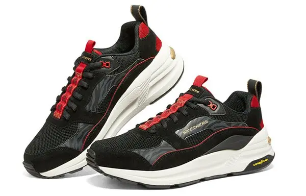 Sketchers Sport Casual Shoes 'black Grey Red