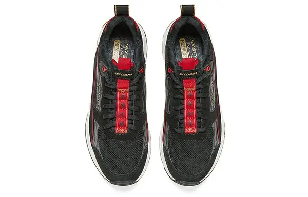 Sketchers Sport Casual Shoes 'black Grey Red