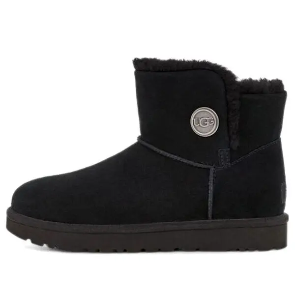 UGG Mini Bailey Snaps Boots - Black