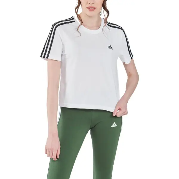 Adidas Essentials Loose 3-stripes Cropped T-shirt