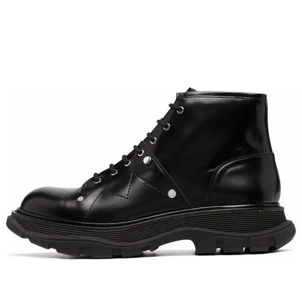 Alexander McQueen Tread Slick Combat Boots - Black