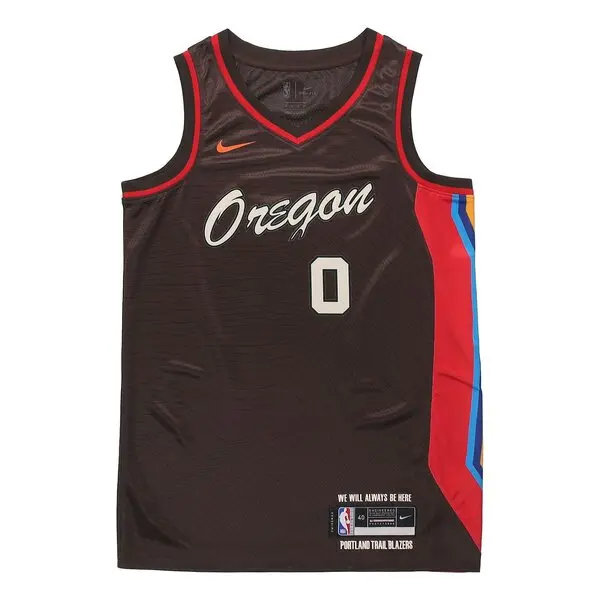 Nike Portland Trail Blazers Damian Lillard Basketball Jersey - Brown