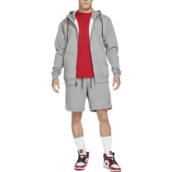JORDAN Air Solid Color Drawstring Fleece Shorts