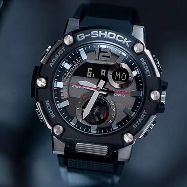 Casio G-shock G-steel Wr200bar Stainless Steel And Resin Watch