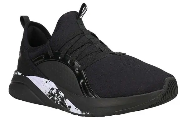 PUMA Softride Sophia 2.0 Ice Dye Lace Up Sneakers - Black/white