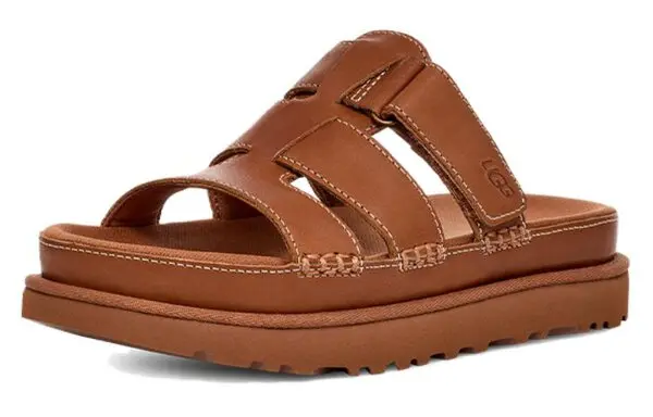 UGG Goldenstar Platform Slide Sandals - Tan