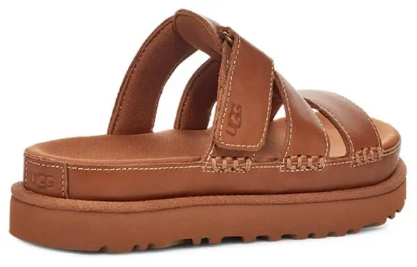 UGG Goldenstar Platform Slide Sandals - Tan
