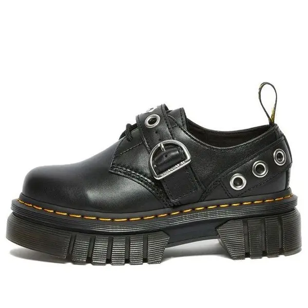 Dr. Martens Audrick Hardware Leather Platform Shoes - Black