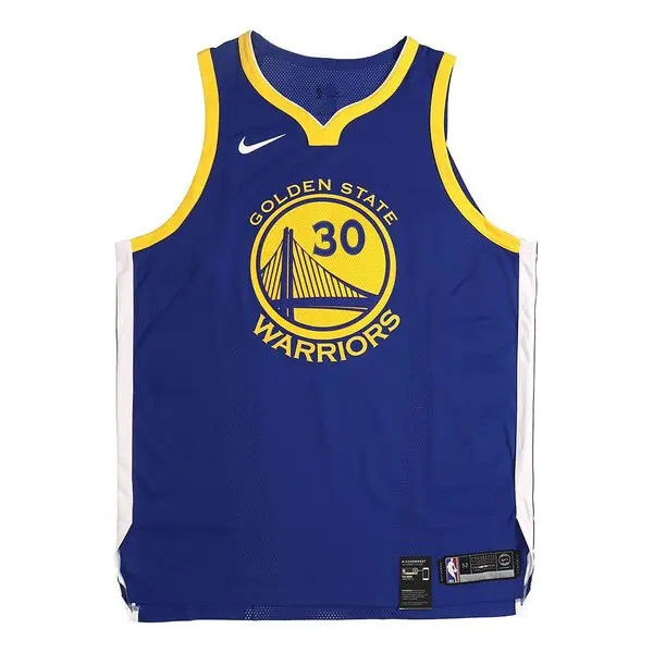 Nike Golden State Warriors Stephen Curry Icon Edition Authentic Basketball Jersey - Blue