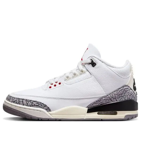 JORDAN 3 Retro "white Cement Reimagined - Summit White/fire Red/black