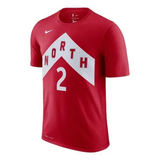 Nike Toronto Raptors Leonard 2 Short Sleeve Athletic T-shirt - Red