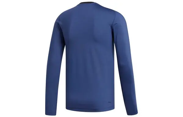 Adidas Ask2 Prm Tee Ls Training Sports Slim Fit Round Neck Long Sleeves Indigo T-shirt