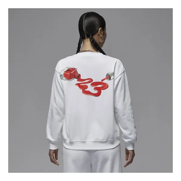 JORDAN Brooklyn Fleece Crew Neck Sweatshirt - White