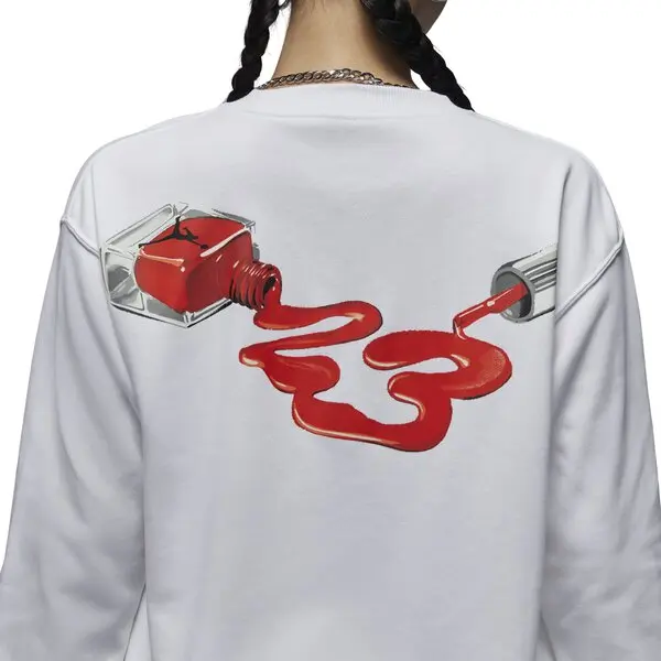 JORDAN Brooklyn Fleece Crew Neck Sweatshirt - White