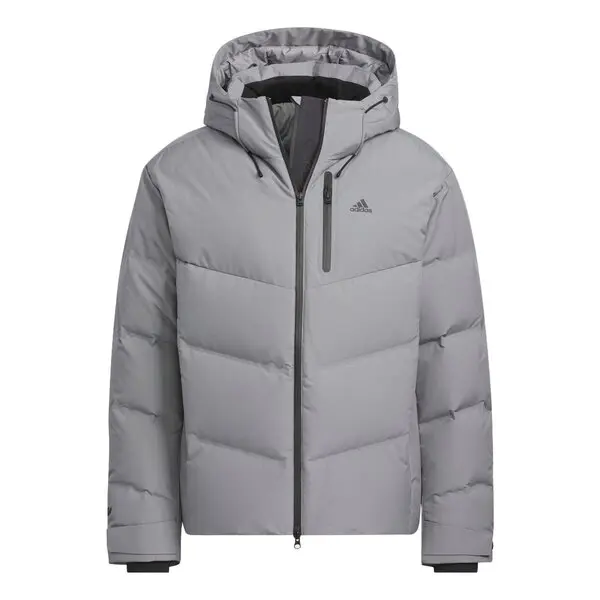 Adidas Padded Down Jacket With Hood - Grey