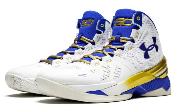Under Armour Curry 2 'gold Rings' High Top Sneakers - White/goldyellowgold