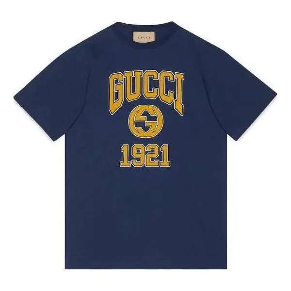 Gucci Cotton Jersey Printed T-shirt - Blue