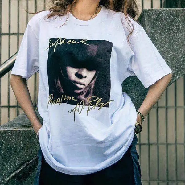 Supreme Fw19 Week 1 Mary J. Blige Round Neck - White