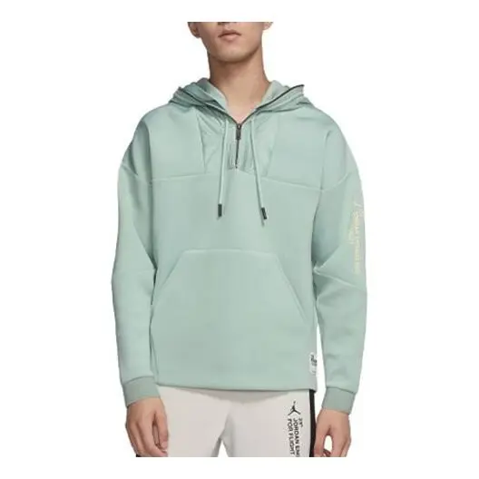 JORDAN Half Zipper Cardigan - Green