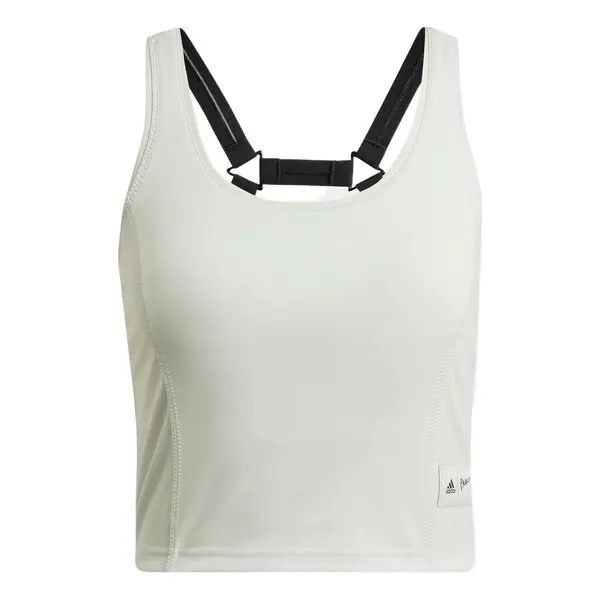 Adidas Parley Cropped Tank Top - White
