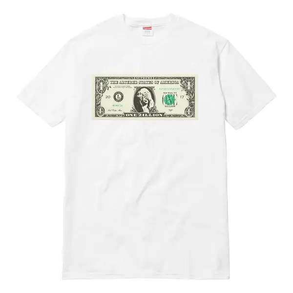 Supreme Fw17 Dollar Tee Printing Short Sleeve - White