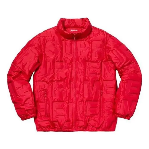 Supreme Bonded Logo Puffy Jacket - Red