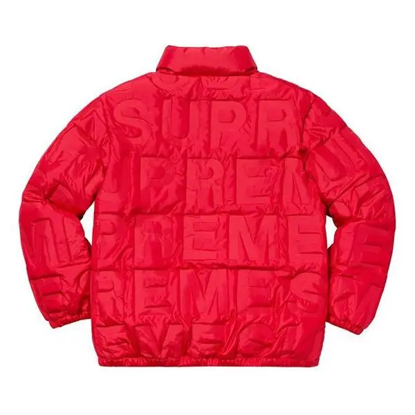 Supreme Bonded Logo Puffy Jacket - Red