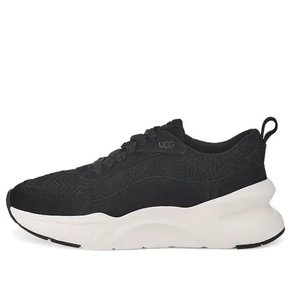 UGG La Glide Logo Stitch Sneakers - Black