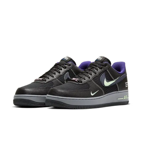 Nike Force 1 '07 Lv8 Low "future Swoosh" Sneakers - Black