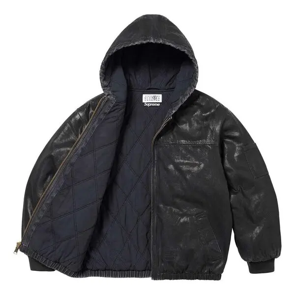 Supreme X Mm6 Maison Margiela Foil Hooded Work Jacket - Black