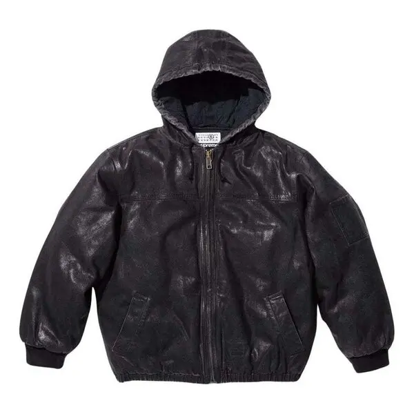 Supreme X Mm6 Maison Margiela Foil Hooded Work Jacket - Black