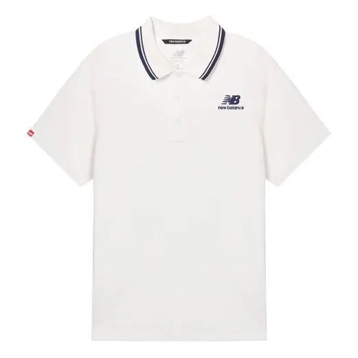 NEW BALANCE Classic Short Sleeve Polo Shirts Asia Sizing - White