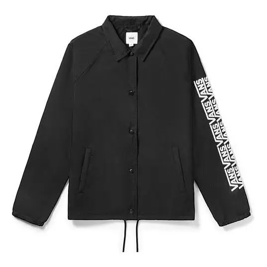 VANS Logo Printing Coach Jacket - Black