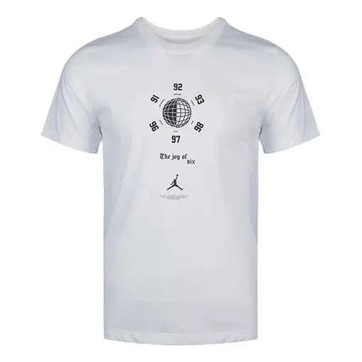 JORDAN Air Love 6 Basketball Sports Short Sleeve Tee - White