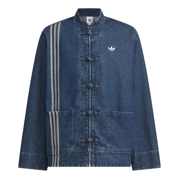 Adidas Ctt Oversized Track 3.0 Jacket - Medium Blue Denim