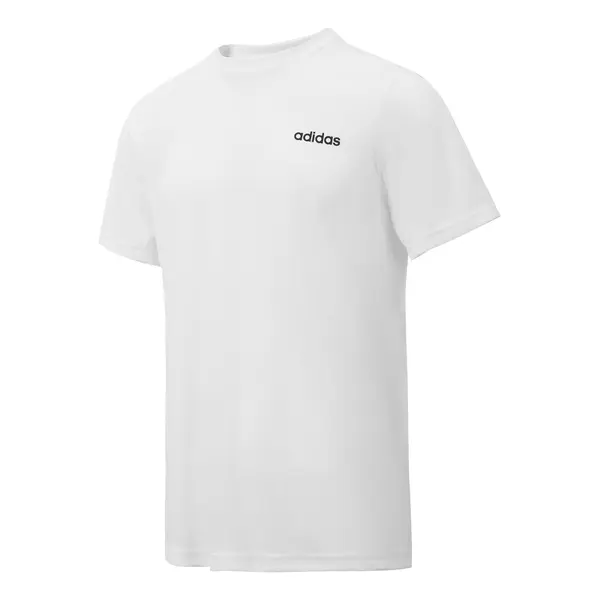 Adidas Contrast Chest Logo Crew Neck Basic Sports T-shirt Asia Sizing - White