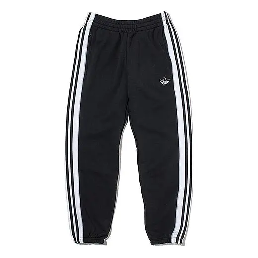 Adidas Originals 3-stripe Panel Sweatpants Logo - Black